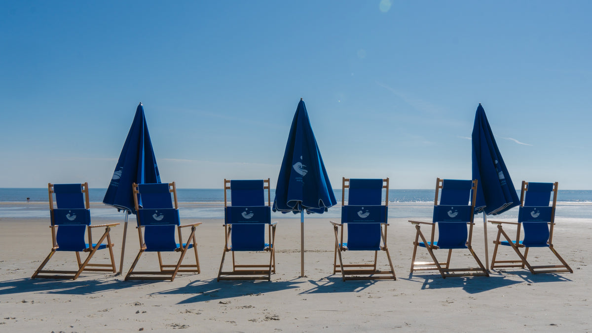 3 Umbrellas & 6 Chairs w/ Setup Service – Hilton Head Cabana & Beach ...